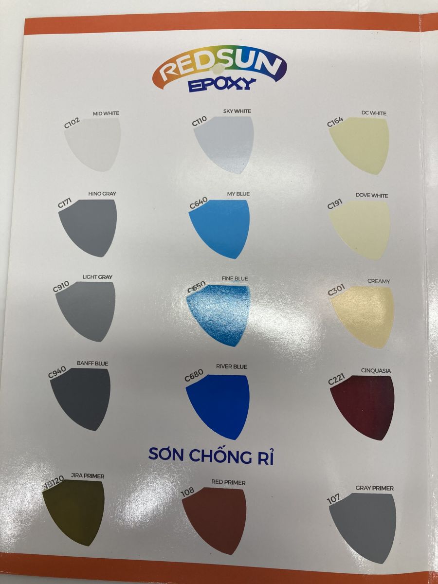 Bảng màu sơn Epoxy RedSun